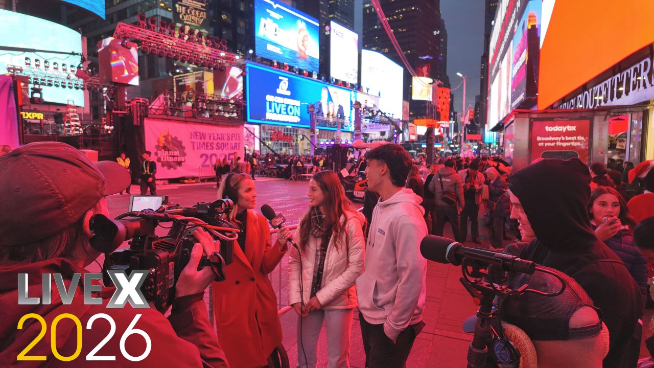 Streaming New Year's Eve 2026 in Times Square for a worldwide audience ...